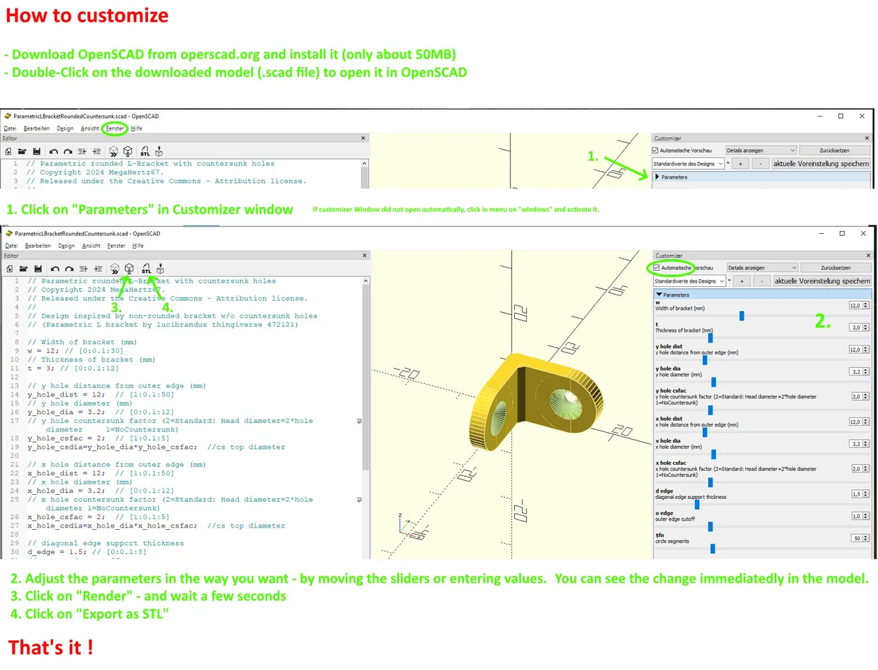 Impossible table repair Customizeable (.scad) by MegaHertz67 | Download ...