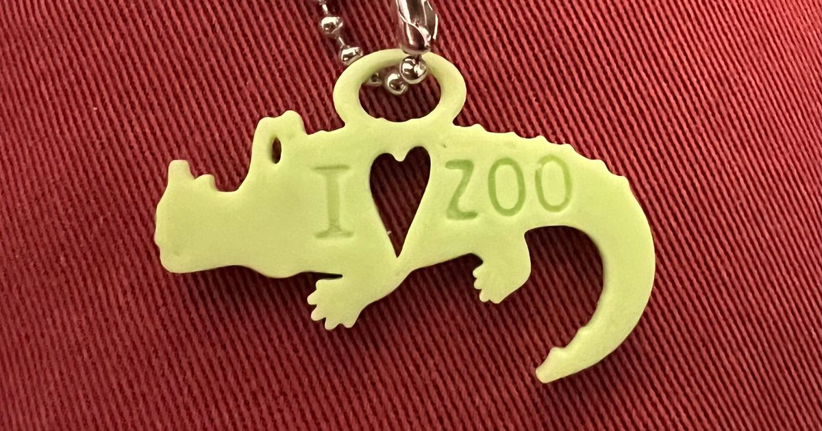 Crocodile tag smaller for keychains by Ktowns | Download free STL model ...