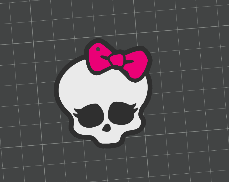 MONSTER HIGH SKULL EARRING/ KEYCHAIN by wallysf | Download free STL ...