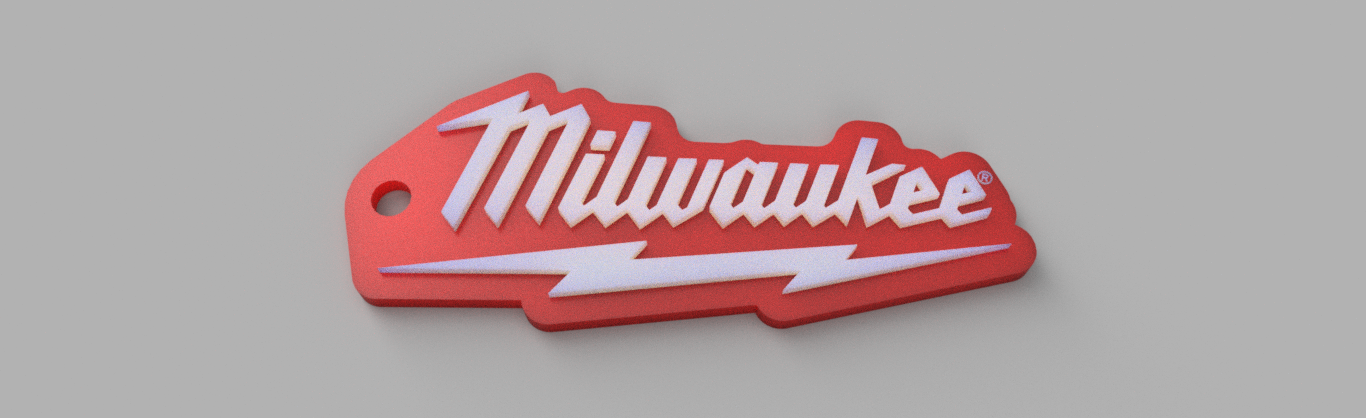 Llavero Milwaukee logo by Jair Duran | Download free STL model ...