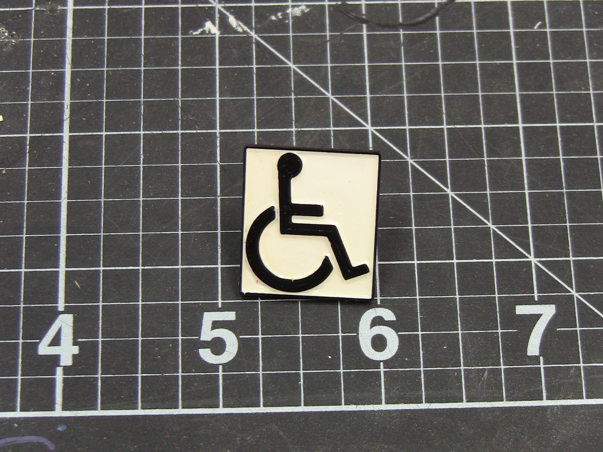 Wheelchair symbol Enamel pin by Nick Tailor | Download free STL model ...