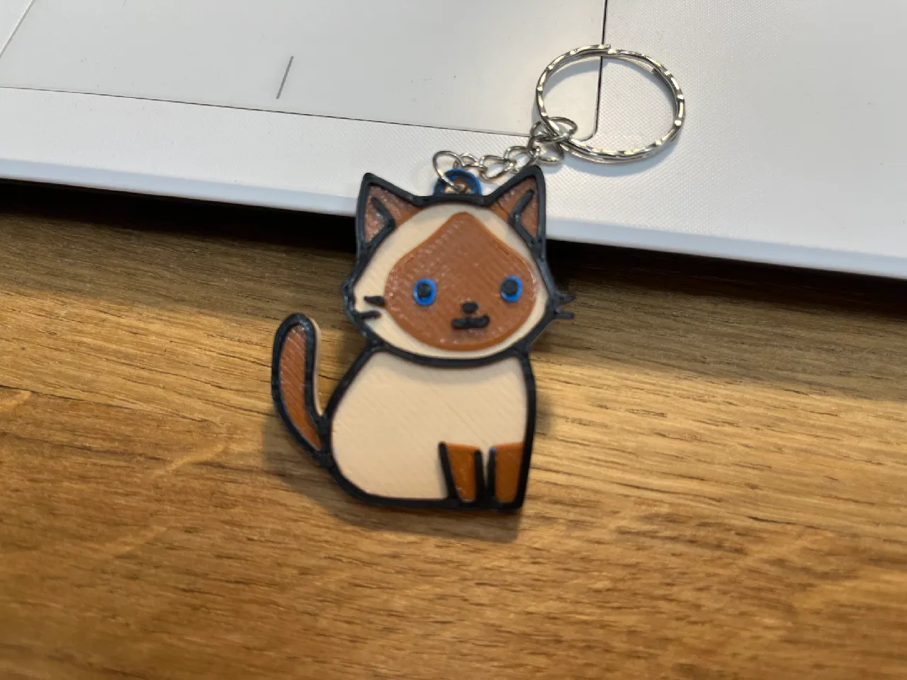 Cute Siamese Cat Keychain with Blue Eyes by Aztairya | Download free ...
