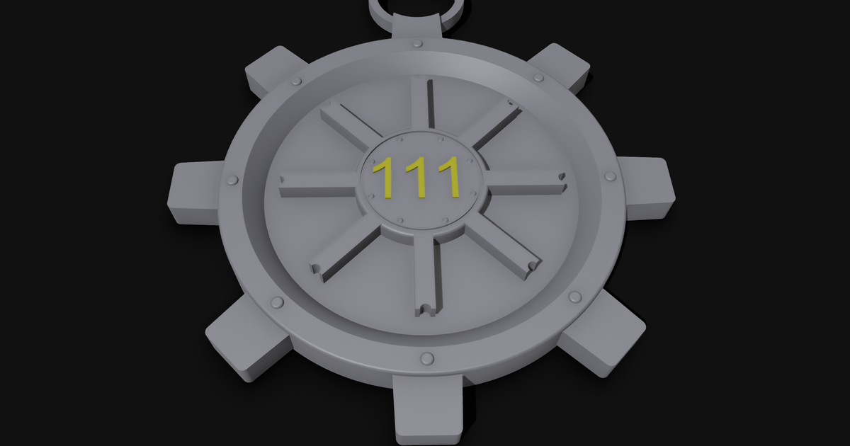 Fallout Vault Door Keychain by Reece LeBlanc | Download free STL model ...