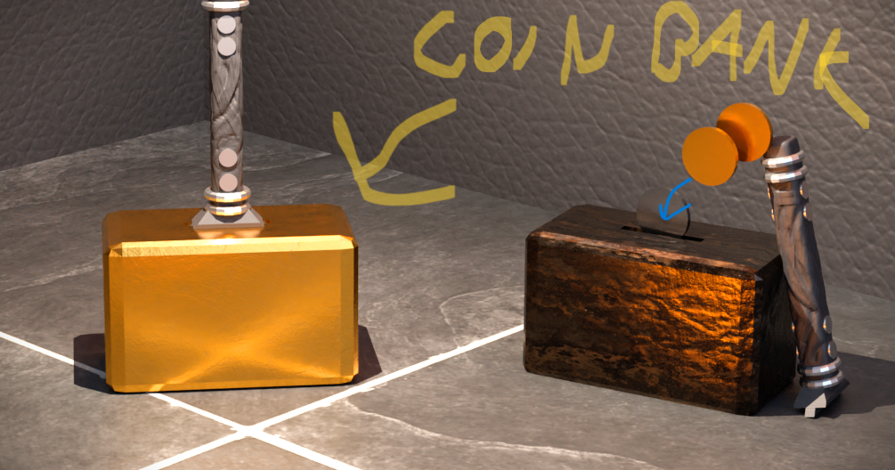 hammer coinbank by Honza cistin | Download free STL model | Printables.com