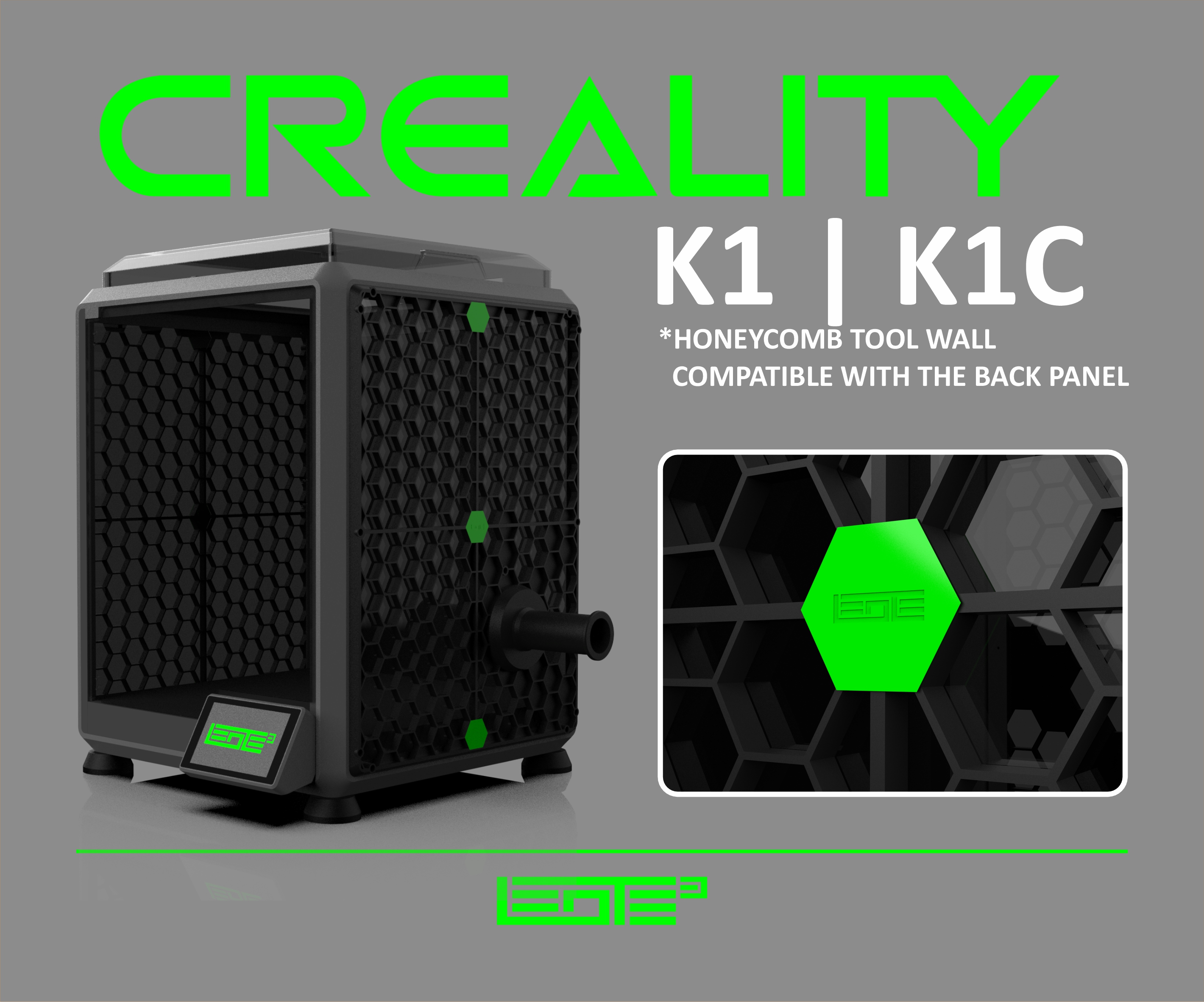 K1 + K1C HONEYCOMB TOOL WALL by LEOTE3D | Download free STL model ...