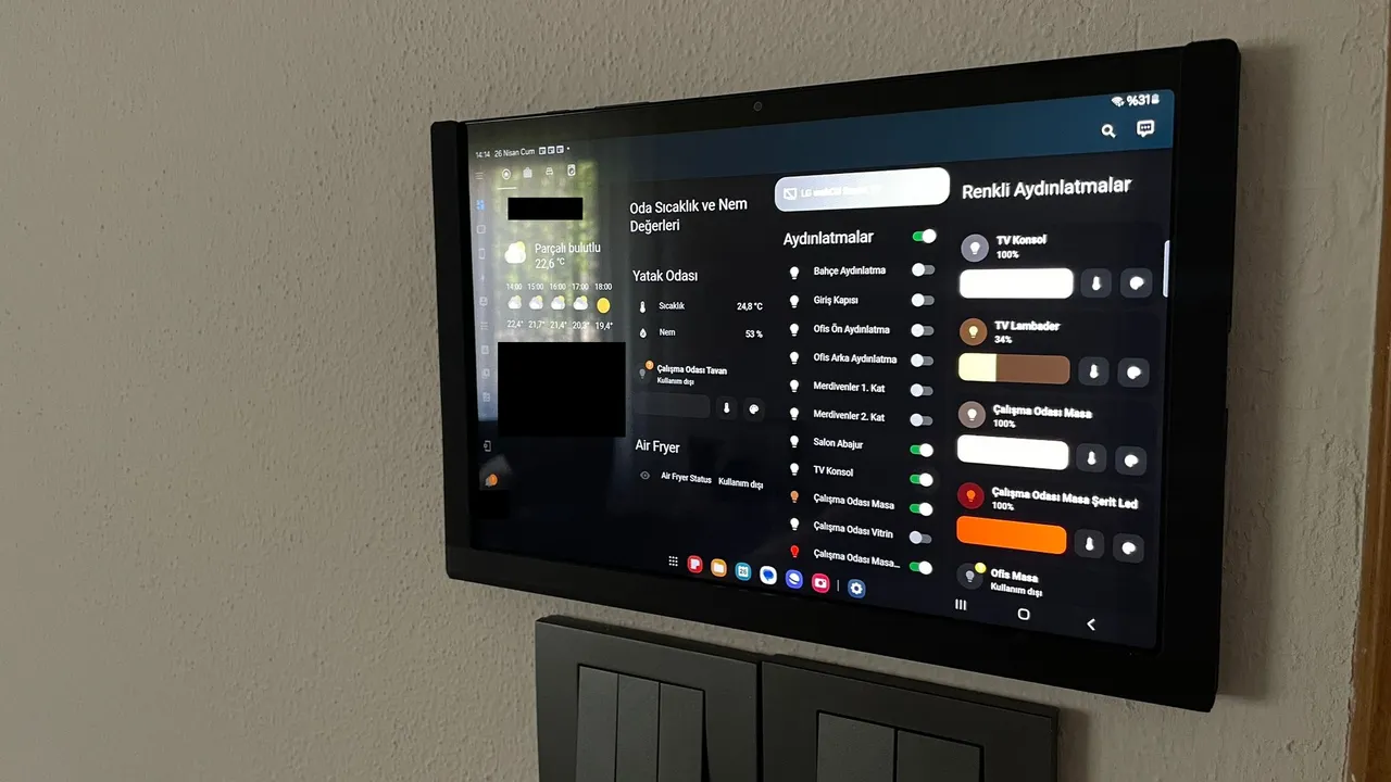 Samsung Galay Tab A9+ Wall Mount for Home Assistant by TGameCards ...