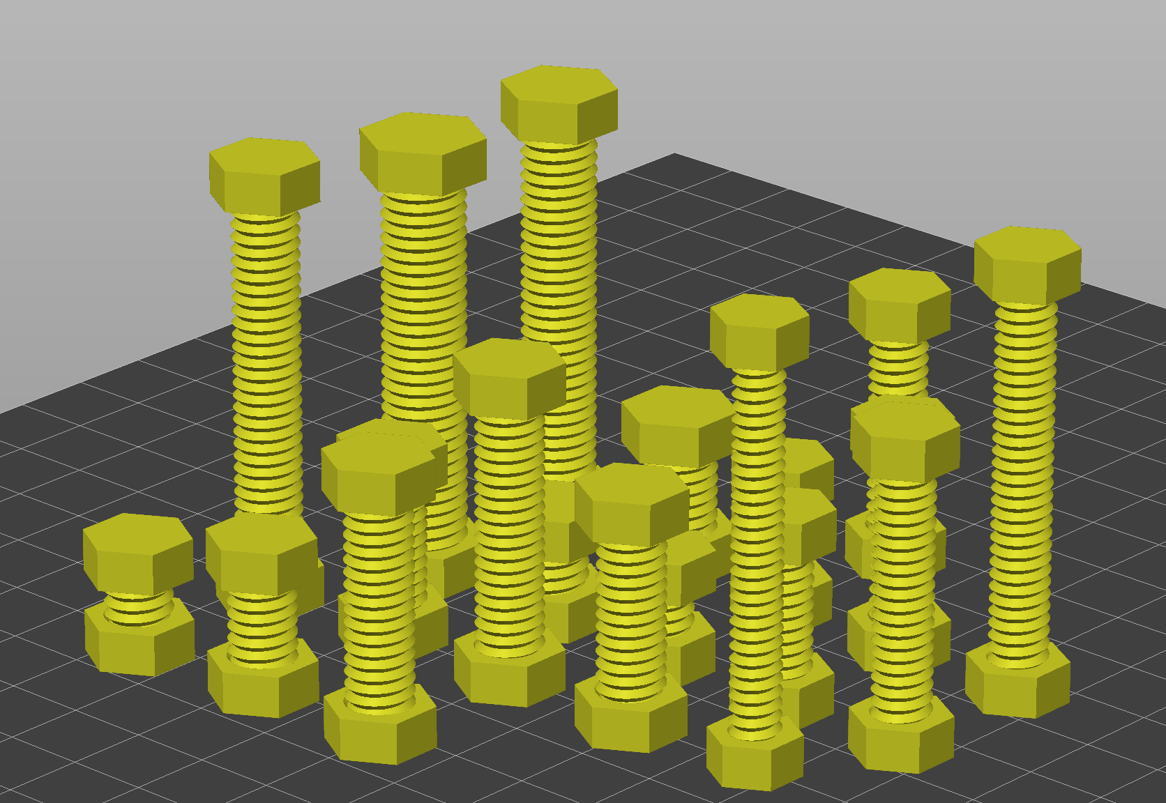 print able screws and nuts by EziRealm | Download free STL model ...