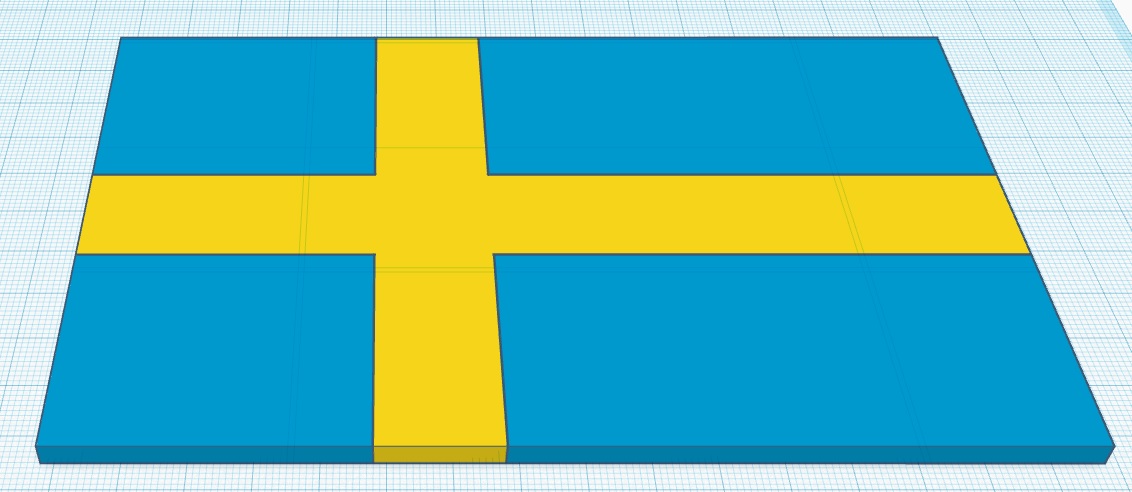 Swedish flag with the correct dimensions 2 parts by Grilled Acorn ...