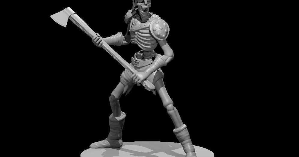 Skeleton Axe wielder by MZ4250 | Download free STL model | Printables.com