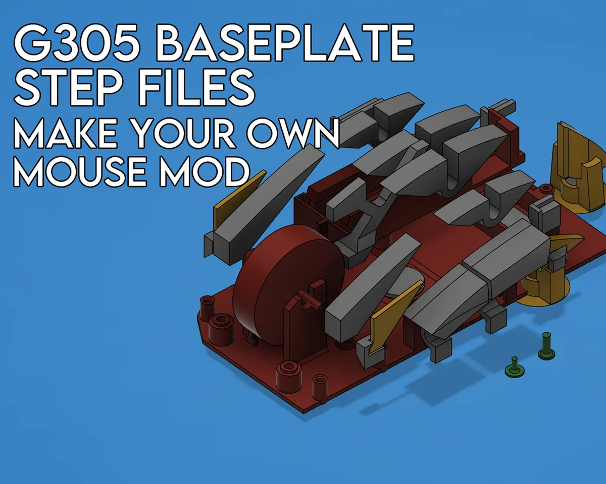 Logitech G305 Baseplate + Components by ZoroSeerus | Download free STL ...