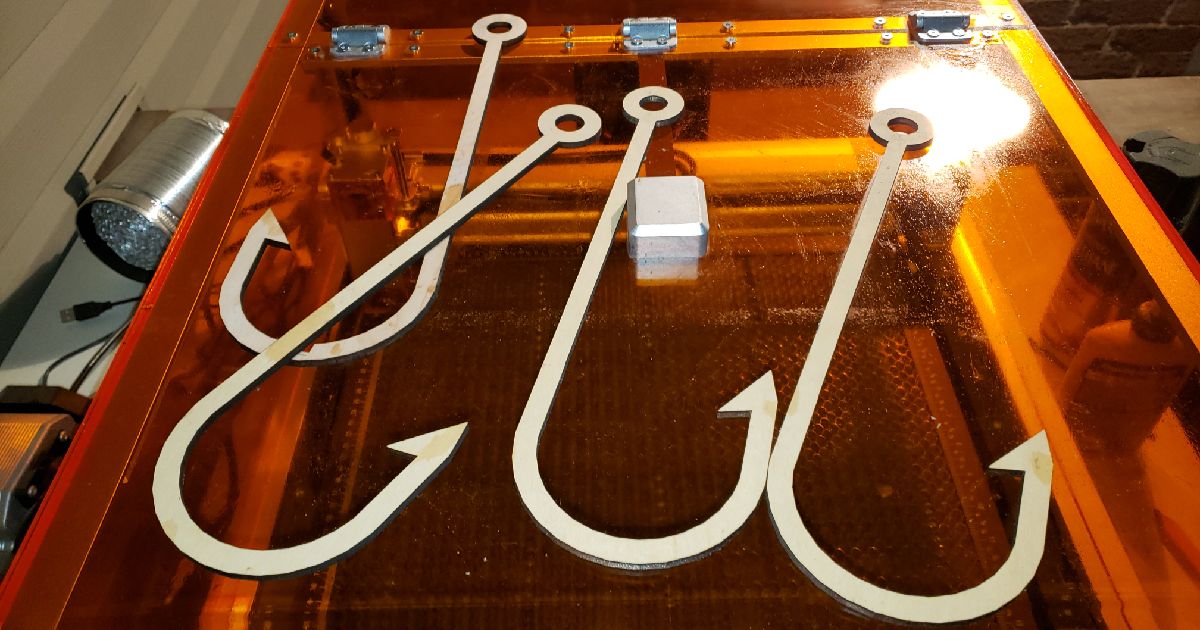 Giant Fish Hook .STL and .SVG by Openscaddad | Download free STL model ...