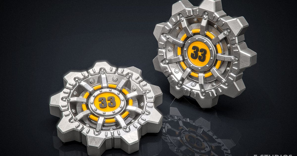 Fallout - Vault Door Brooches by Chrizz | Download free STL model ...