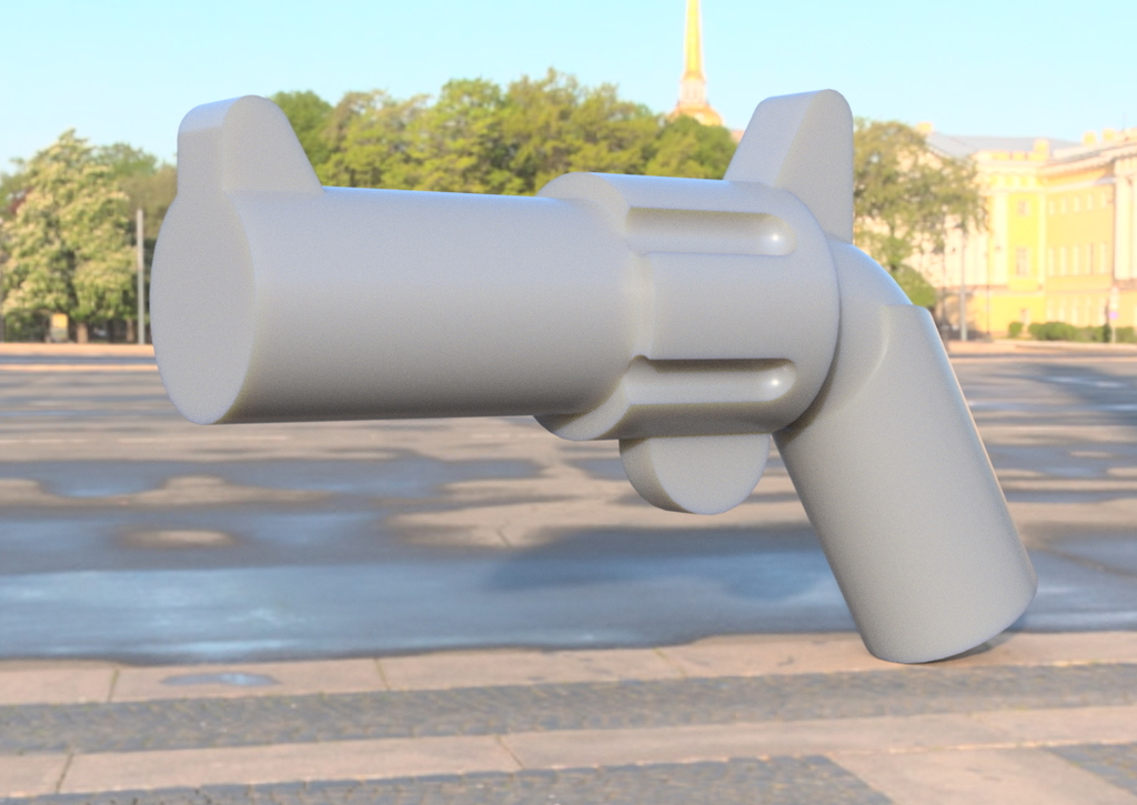 Giant Lego pistol revolver (30132) (10:1 scale) by Yvrogne | Download ...