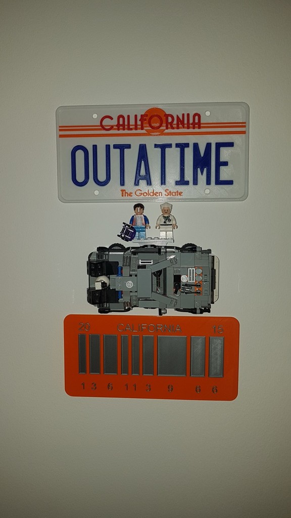 Back to the Future 2 License Plate by Yvrogne | Download free STL model ...