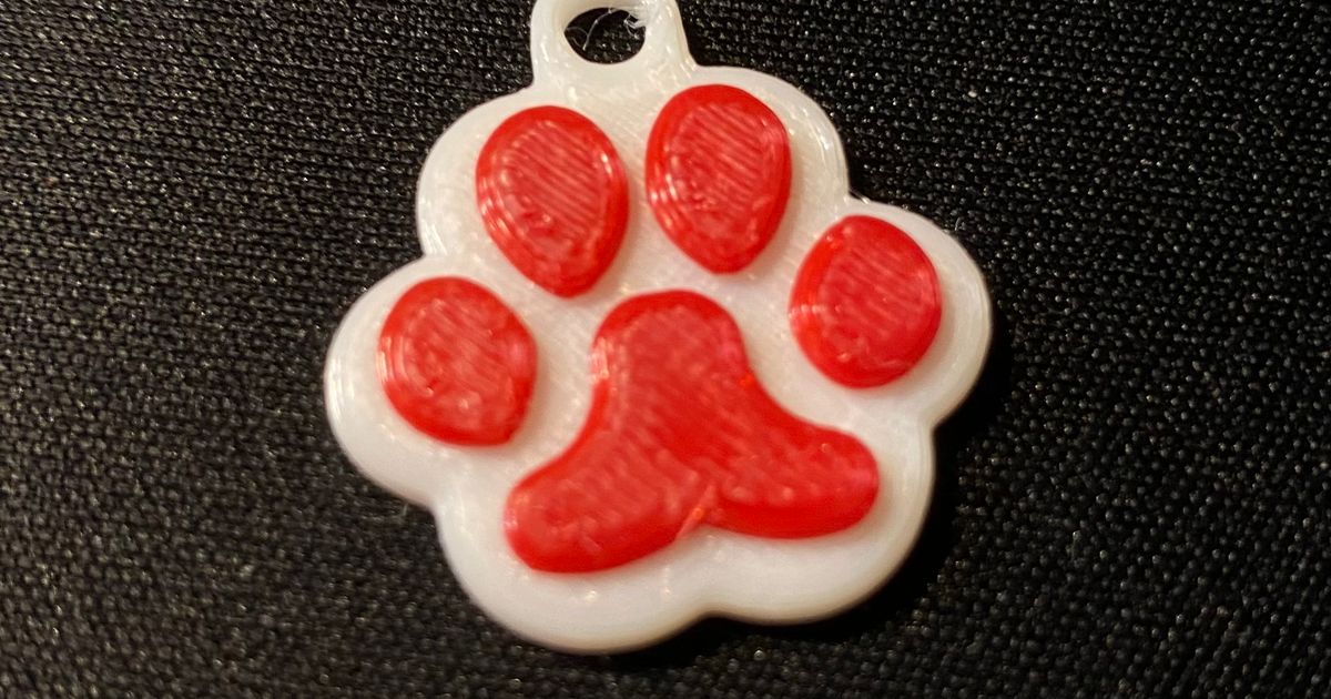 Dog Paw Tag by jaydn | Download free STL model | Printables.com