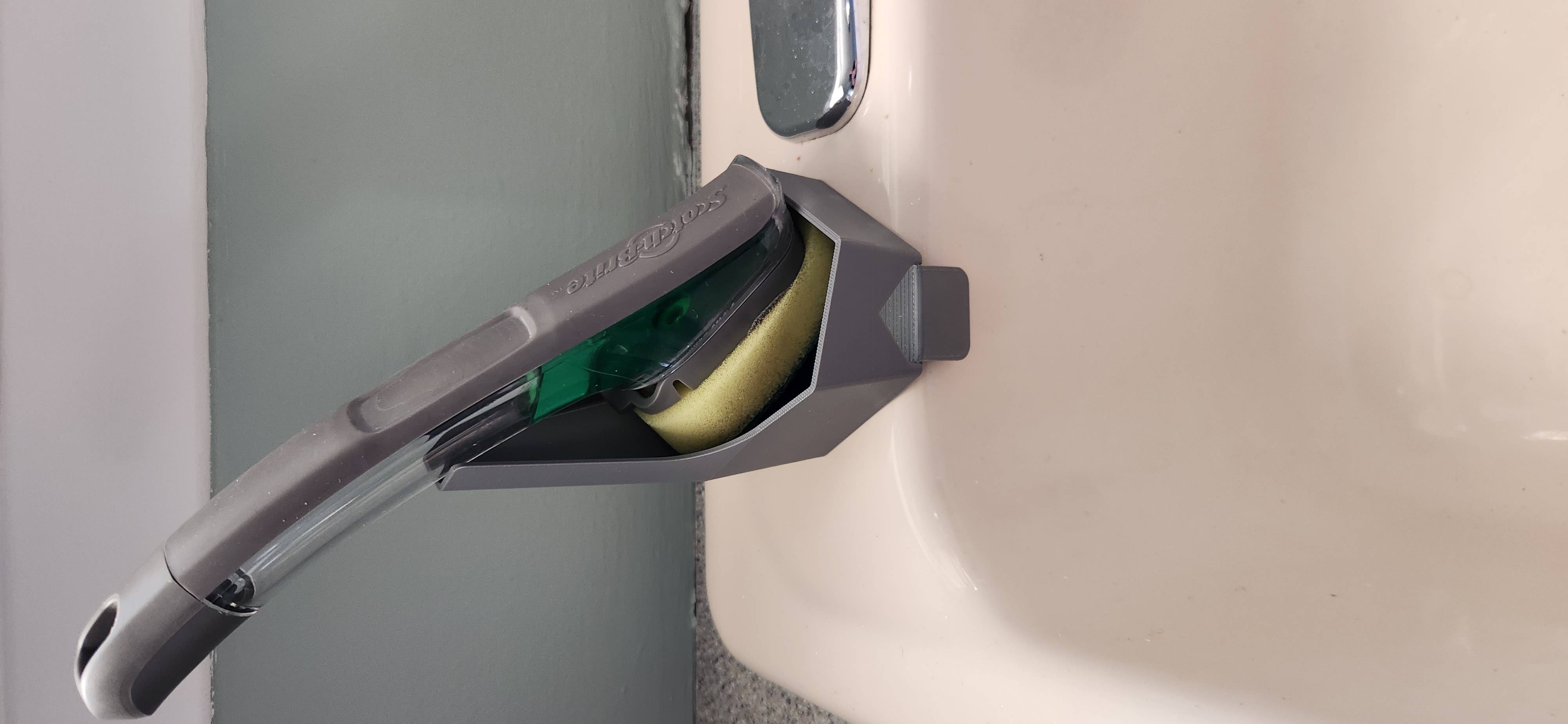 Dish Brush Holder with angled water chute by Jonathan Beaudoin ...