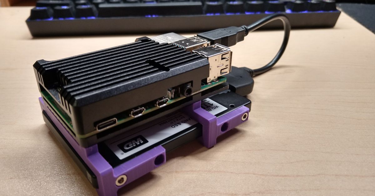 Raspberry Pi4 SSD attachment by dikman | Download free STL model ...