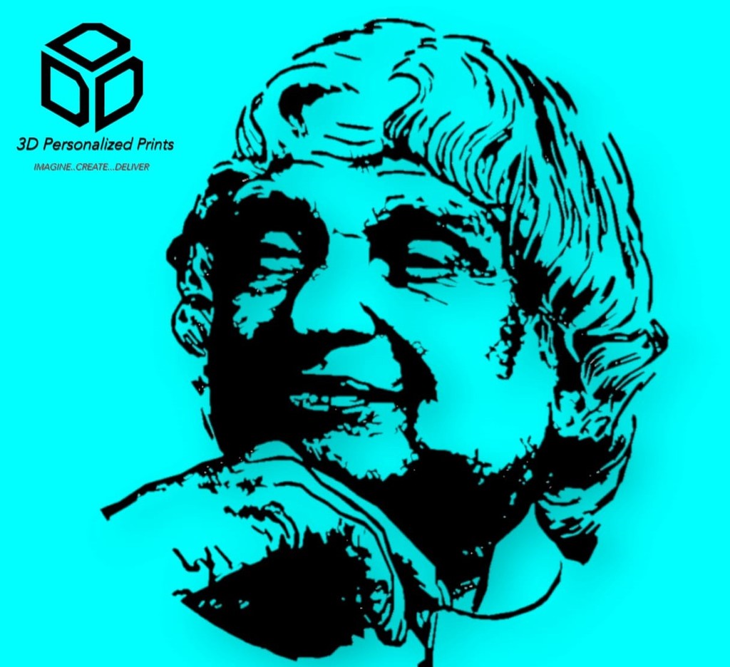 APJ Abdul Kalam: 3D Printed Wall Art of India's Renowned Leader by 3D ...