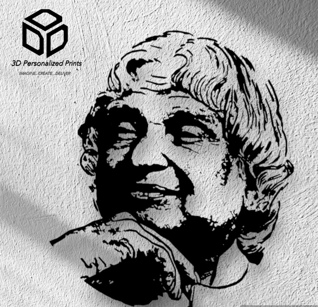 APJ Abdul Kalam: 3D Printed Wall Art of India's Renowned Leader by 3D ...