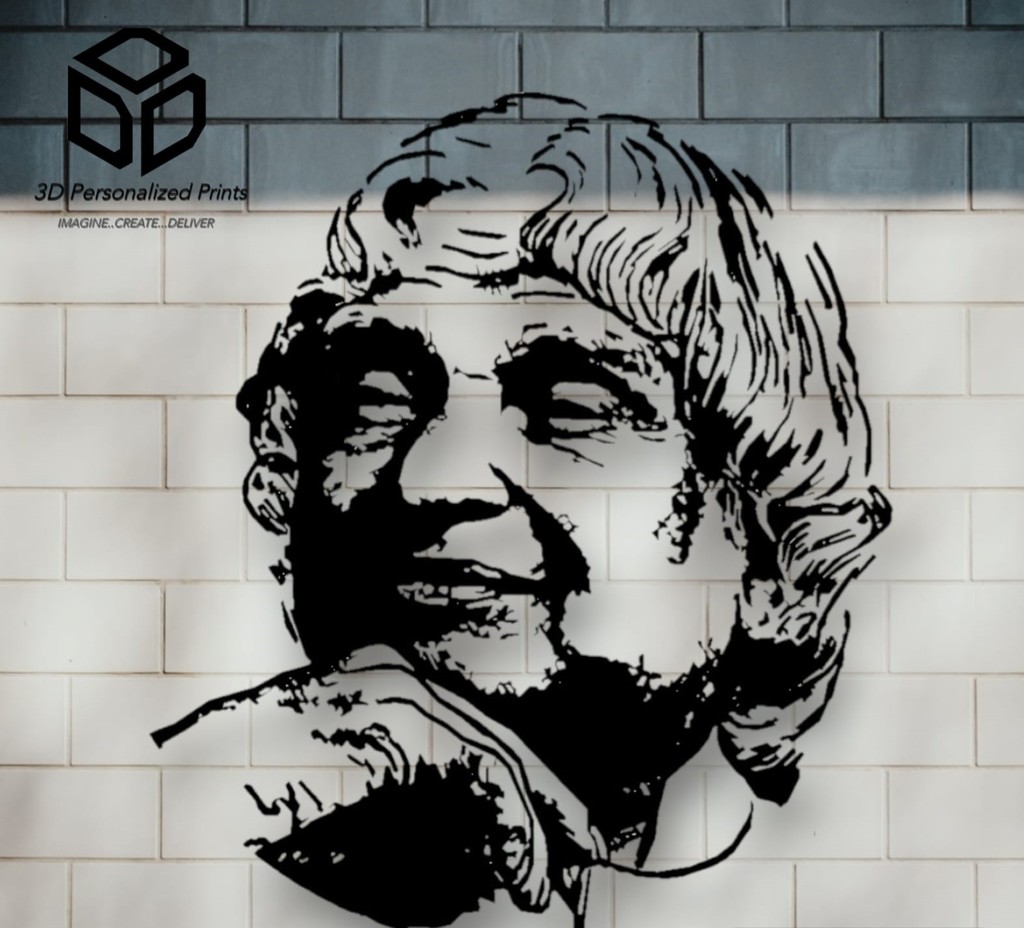 APJ Abdul Kalam: 3D Printed Wall Art of India's Renowned Leader by 3D ...