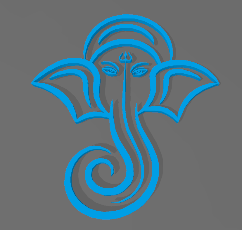 GANESHA: 2D WALL ART by 3D Personalized Prints | Download free STL ...