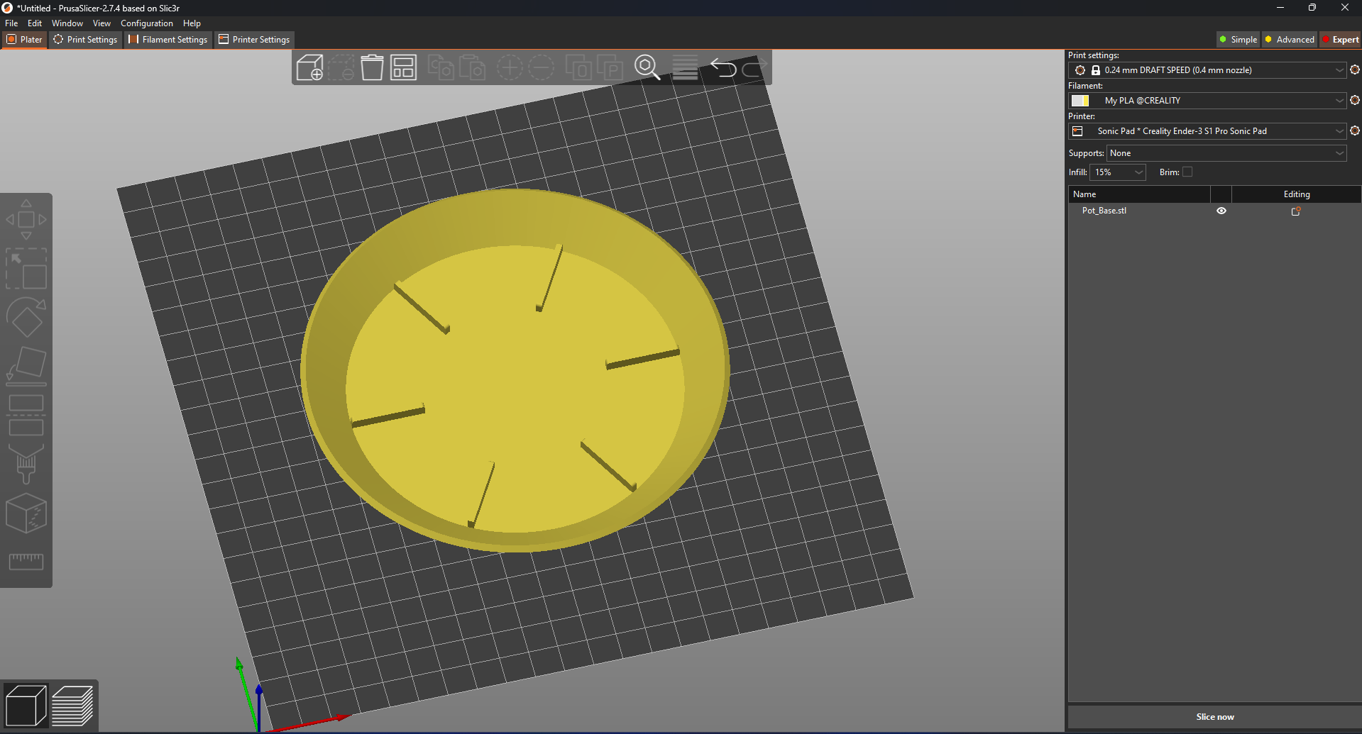 Flower Pot base by florinux | Download free STL model | Printables.com
