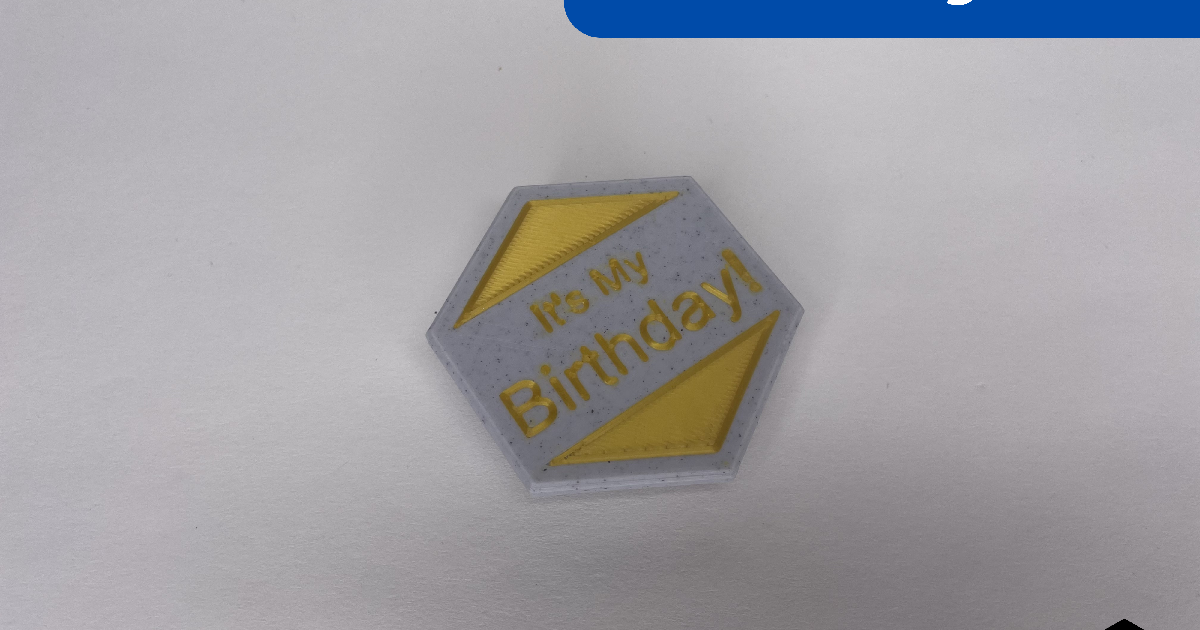 Birthday Pin by Devise3D | Download free STL model | Printables.com