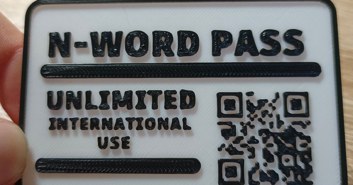 N-WORD pASS par Matyáš Vejvoda | Téléchargez gratuitement un modèle STL ...
