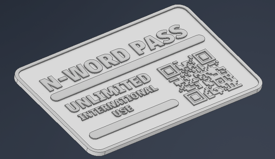 N-WORD pASS par Matyáš Vejvoda | Téléchargez gratuitement un modèle STL ...