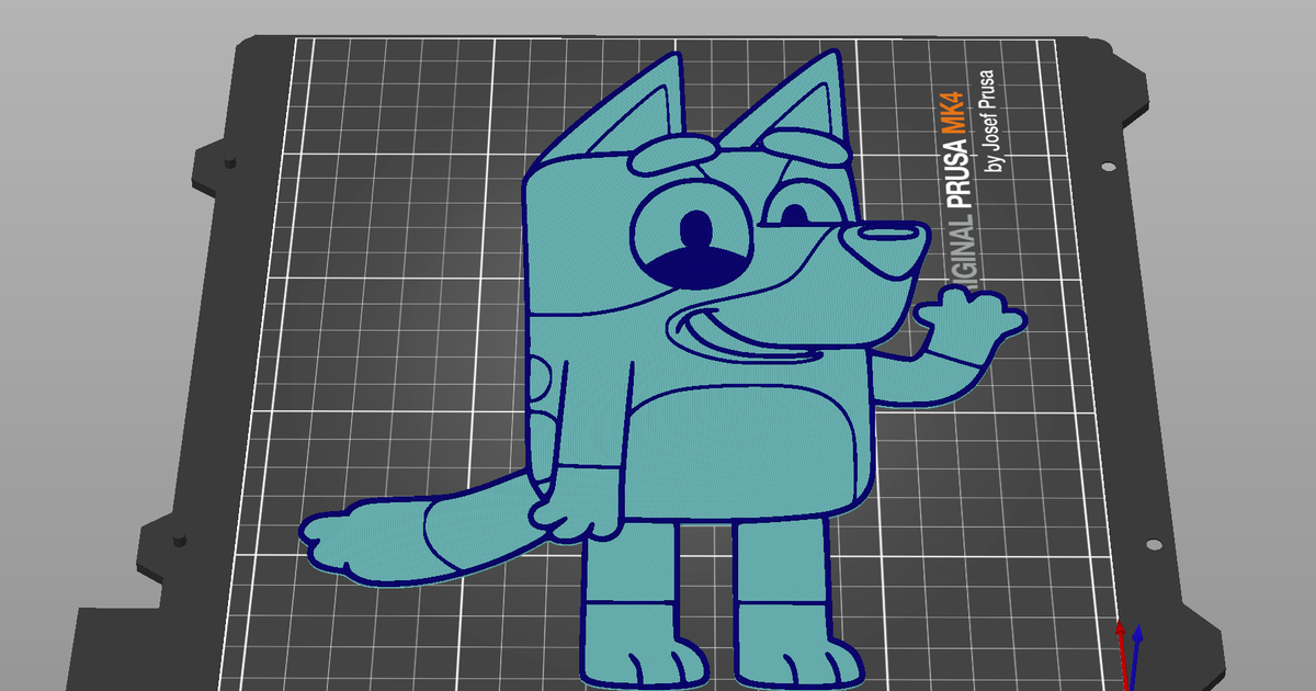 Bluey with background wall art by mscalora | Download free STL model ...