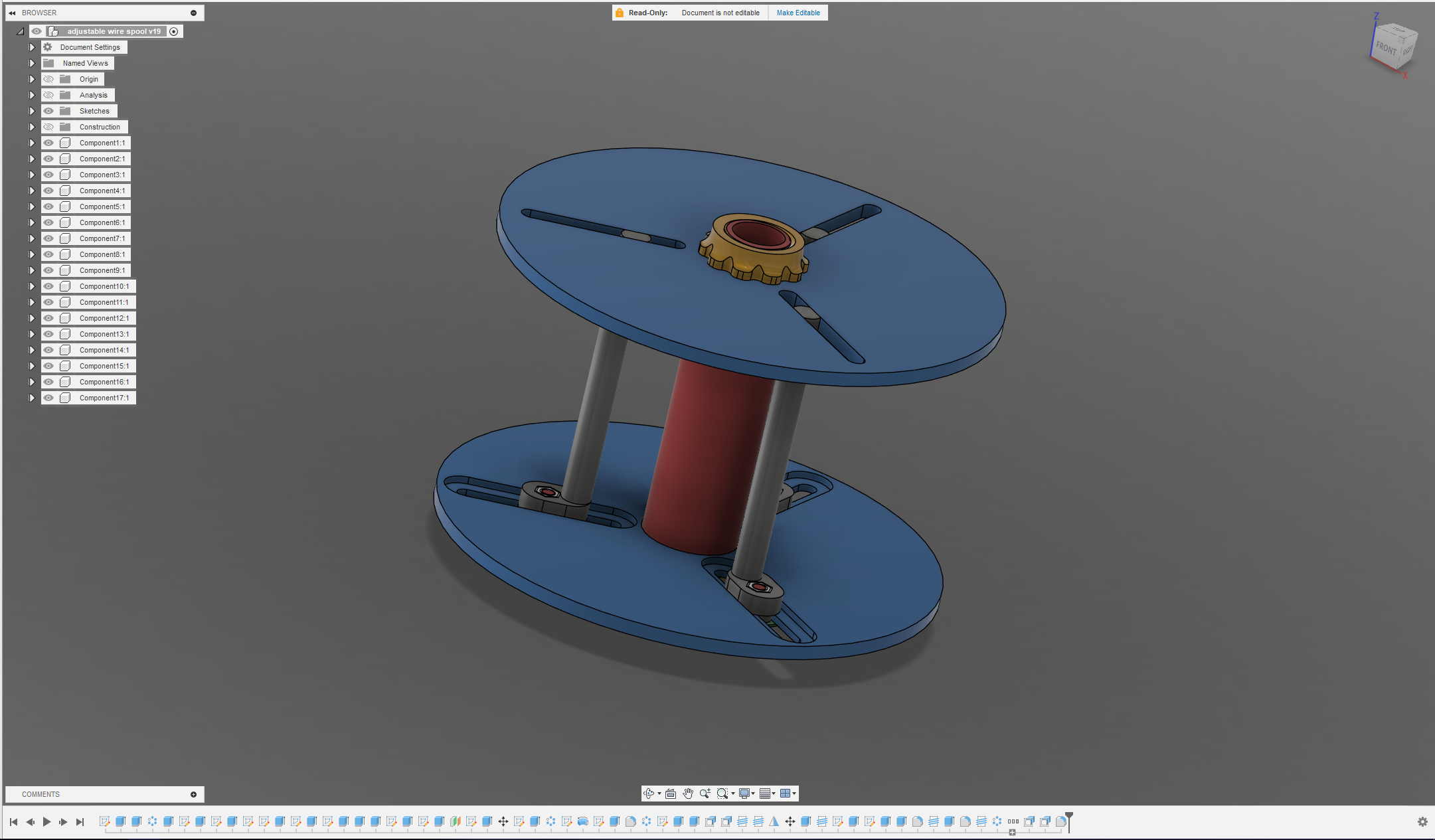 Adjustable spool by Pumesz Prod | Download free STL model | Printables.com
