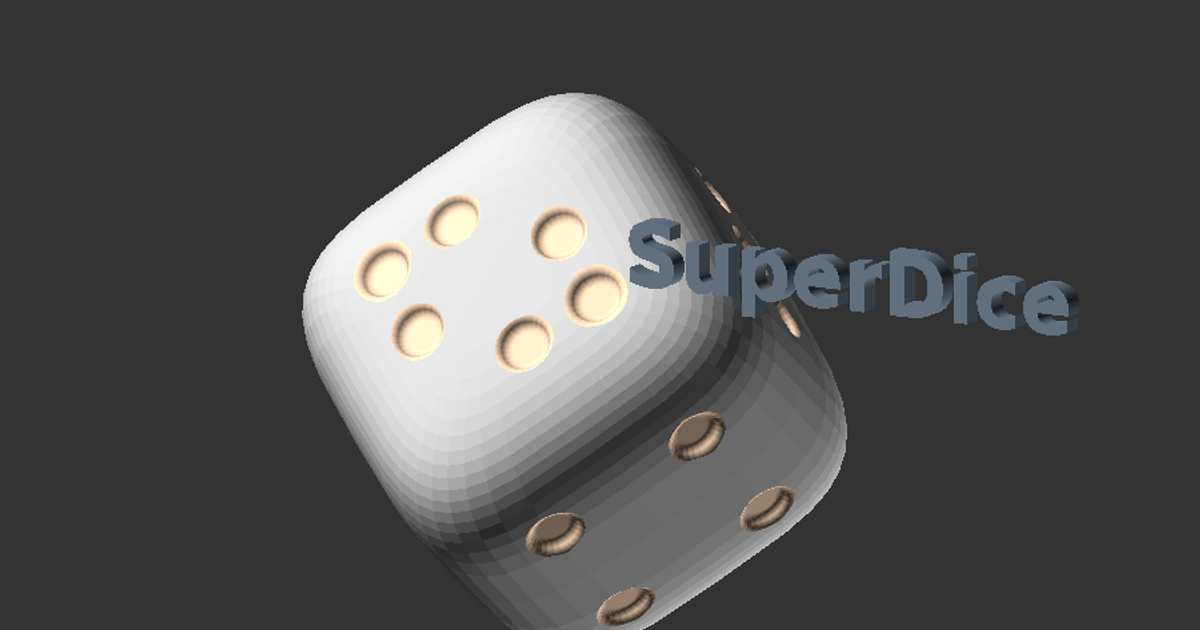 SUPER dice by Jack | Download free STL model | Printables.com