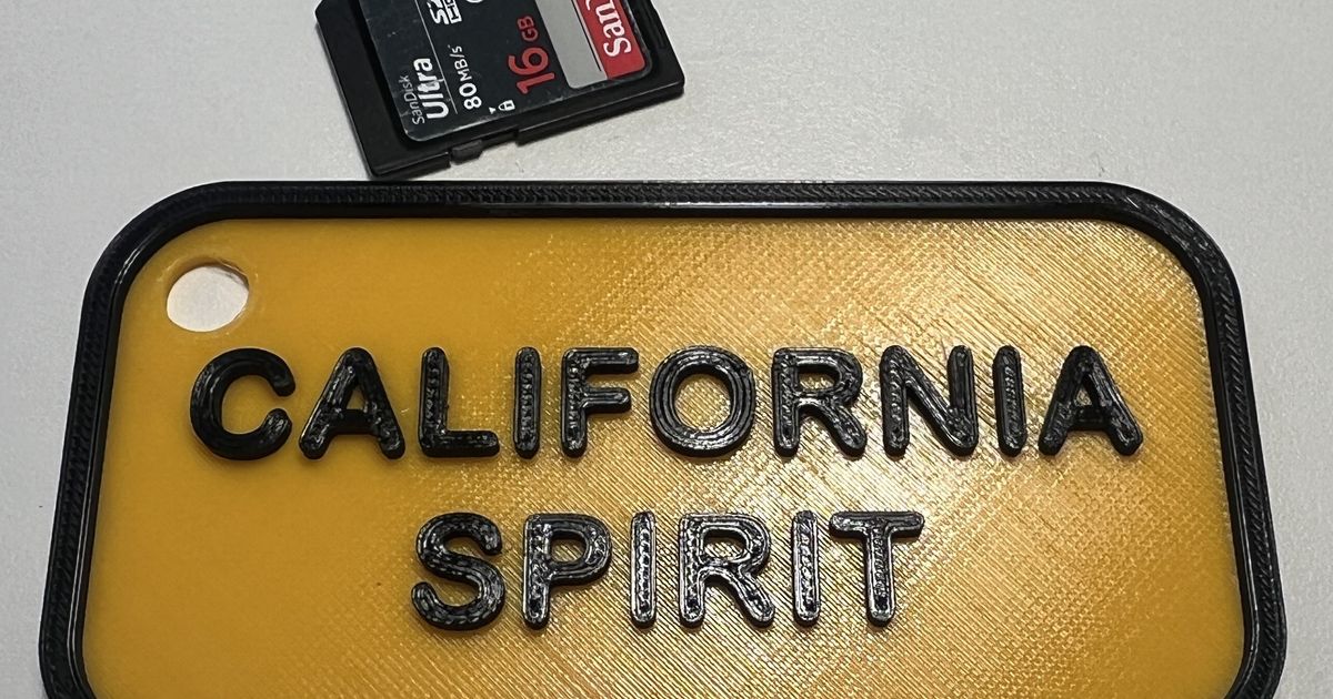 California Spirit Tag by captaincorey | Download free STL model ...