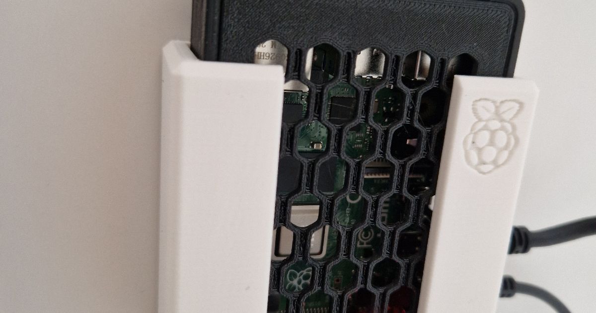 raspberry PI 4 holder for wall mounting by DADA HD | Download free STL ...