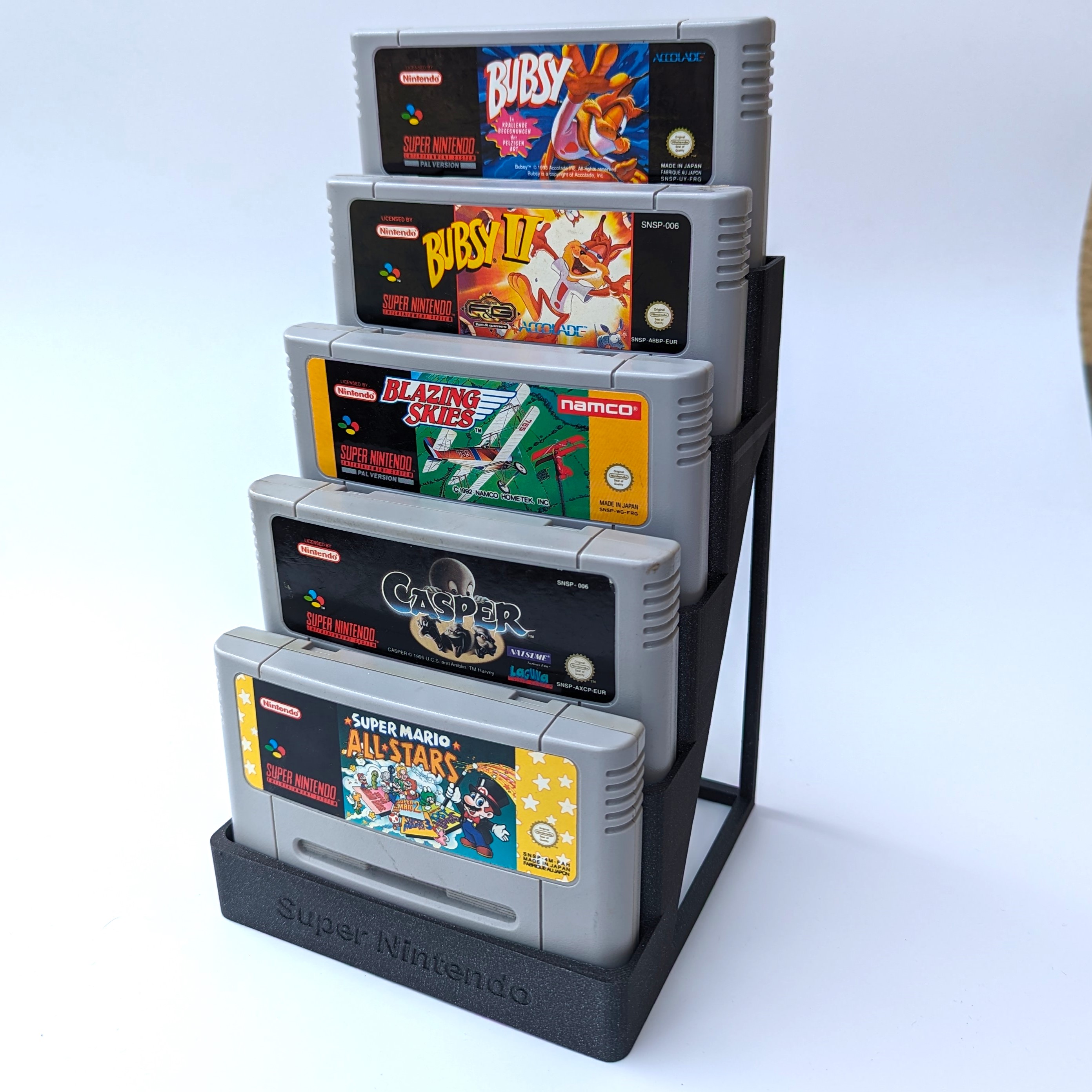 Nintendo SNES Cartridge Display Shelf Stand by Preischl 3D | Printables ...