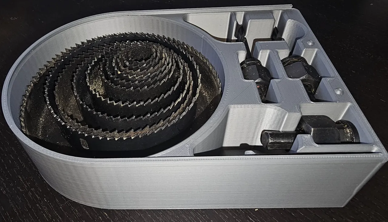 Hole Saw Set Case/Holder by themomonga | Download free STL model ...