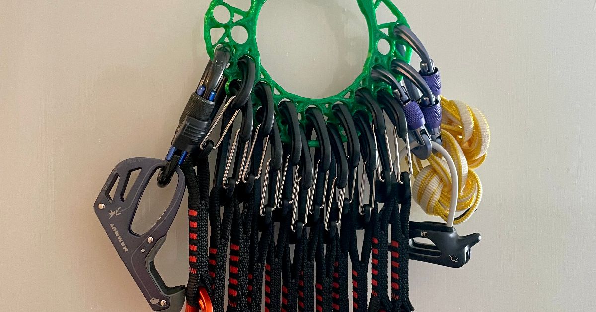 Climbing Gear Organizer Topology Optimized By Erik Simensen Download Free Stl Model