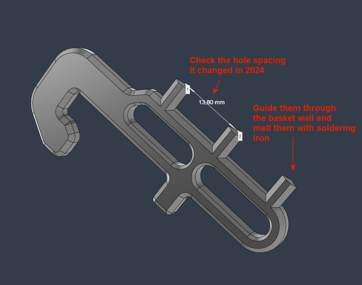 Ikea Skadis - Dronjons basket adapter by Jan Pravda | Download free STL ...