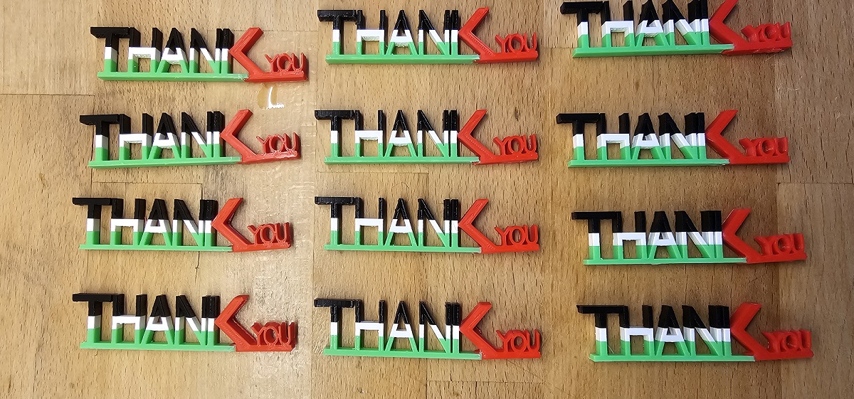 Thank you in Palestinian colors by Waseem | Download free STL model ...