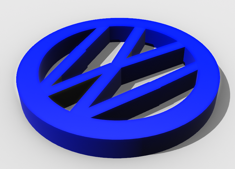 vw logo by yoeij | Download free STL model | Printables.com