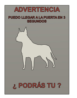 cartel advertencia perro by antogora | Download free STL model ...