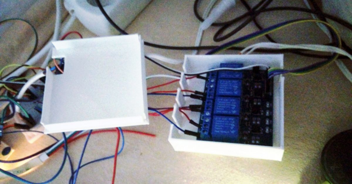 relay box for 4-module relay set by planetar | Download free STL model ...