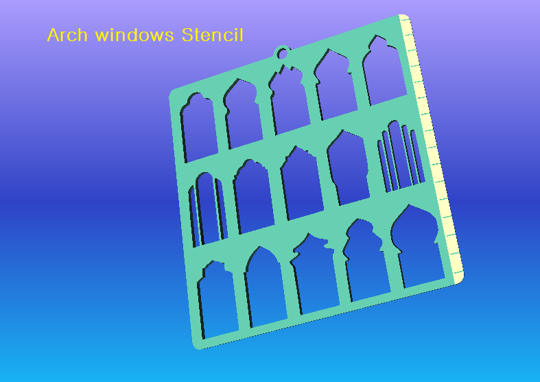 Architech windows stencil by Nicola | Download free STL model ...