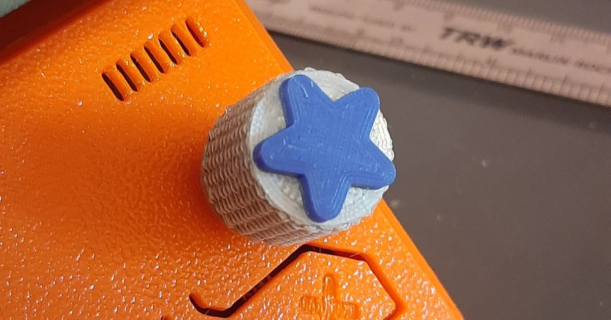 Star knurled potentiometer knob, 6mm ID, printer knob by PanzerDesign ...