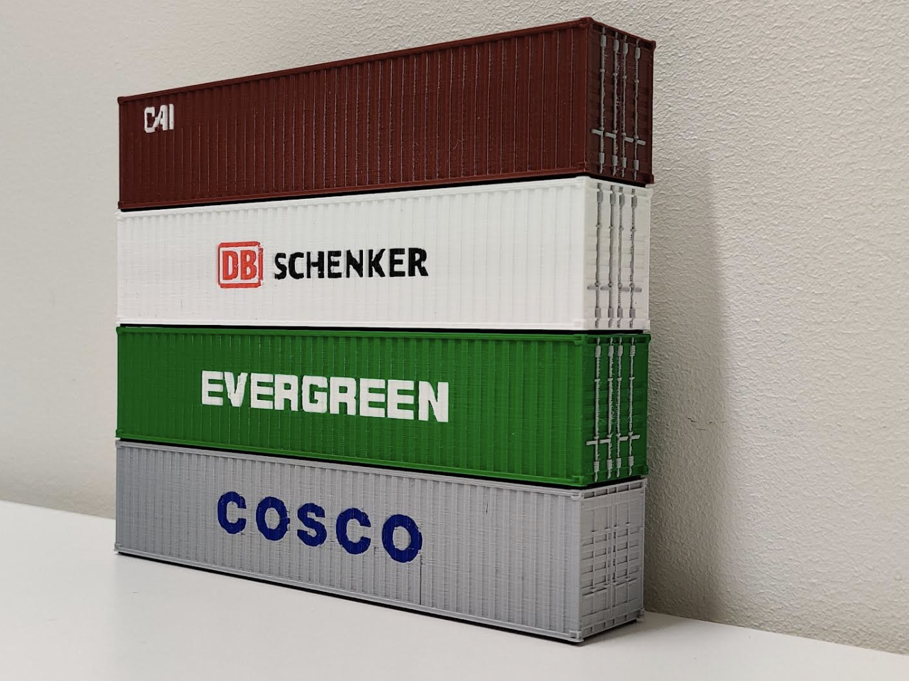 Multicolor 40-foot ISO Containers in H0 scale (1:87) by techbit ...