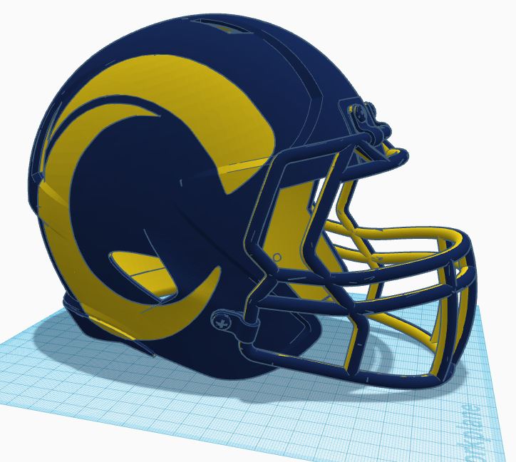 Rams Football Helmet by BobbyZ | Download free STL model | Printables.com