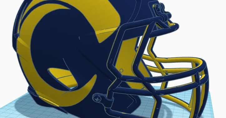 Rams Football Helmet by BobbyZ | Download free STL model | Printables.com