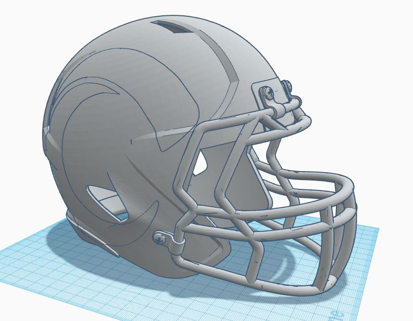 Rams Football Helmet by BobbyZ | Download free STL model | Printables.com