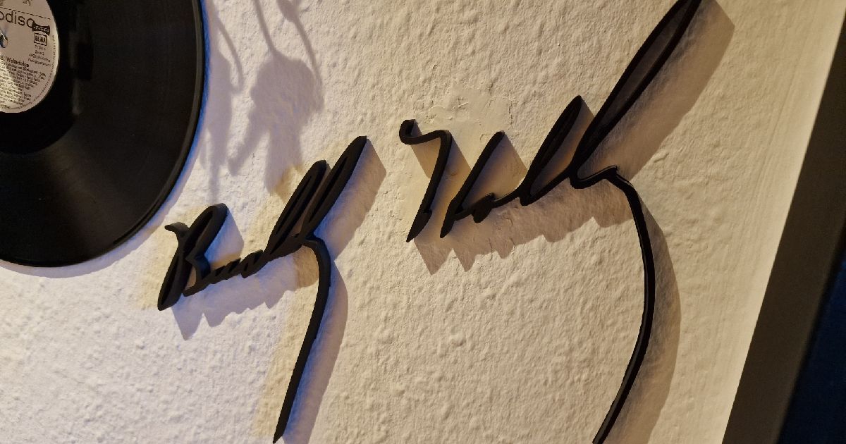 Buddy Holly signature by VIEWMII : | Download free STL model ...