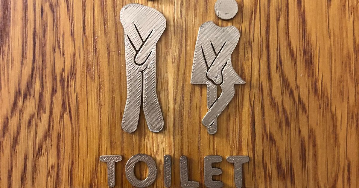 Toilet Sign by SnHanz | Download free STL model | Printables.com